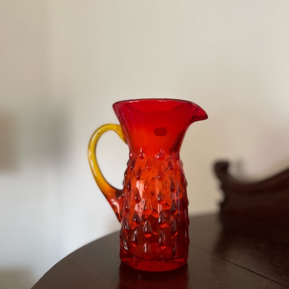Vintage | Accents | Vintage Mcm Amberina Blown Glass Pitcher | Poshmark